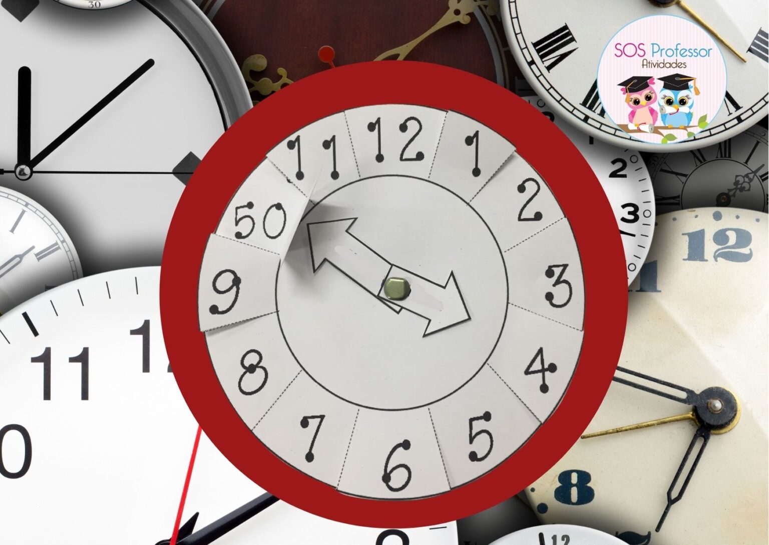 Hora certa - relógio - SOS Professor Atividades - Atividade interativa