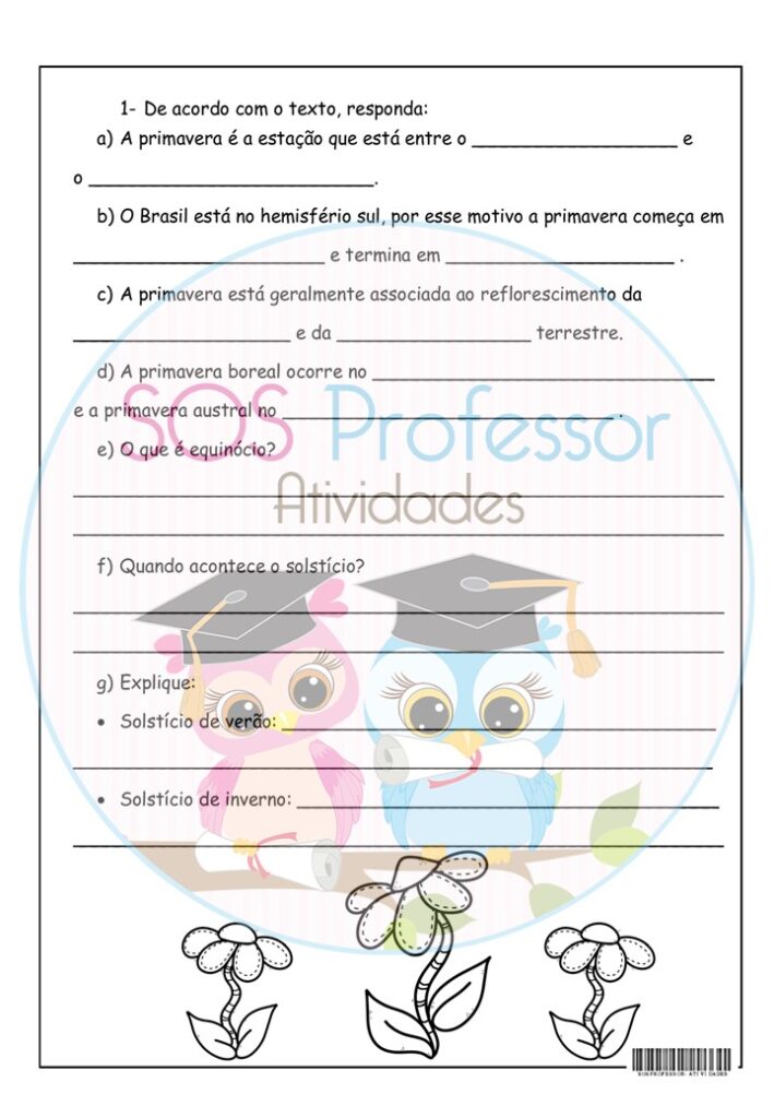 A primavera - SOS Professor Atividades - Data