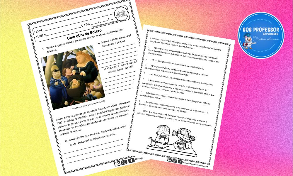 Uma obra de Botero - SOS Professor Atividades - Artes