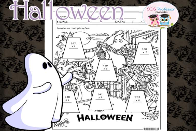 Halloween da multiplicação - SOS Professor Atividades