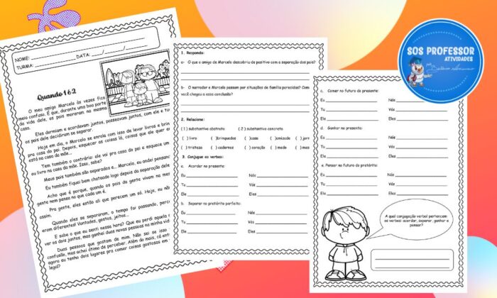 Conjugação Verbal - SOS Professor Atividades - 5º ano