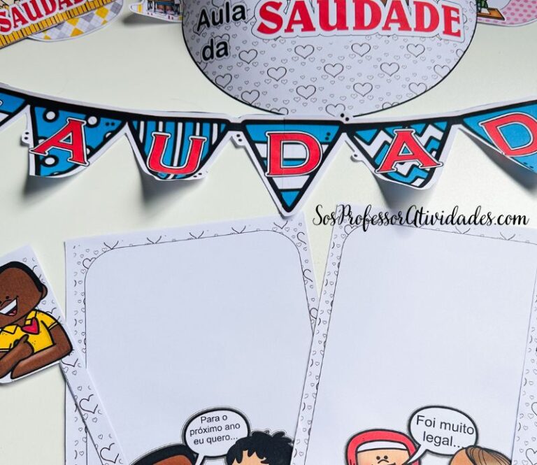 Aula da saudade - SOS Professor Atividades - 1º ao 5º ano